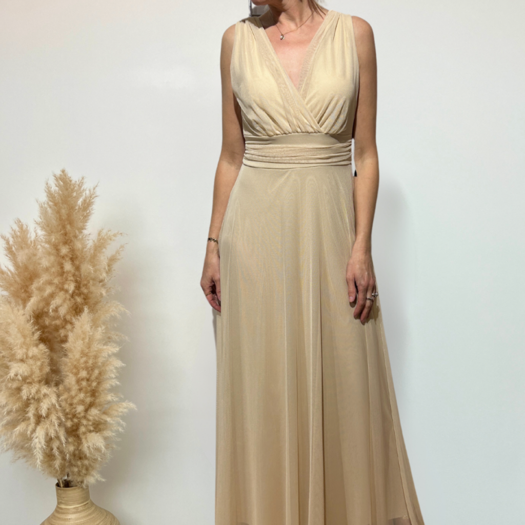 ROBE COL V BEIGE - Berella